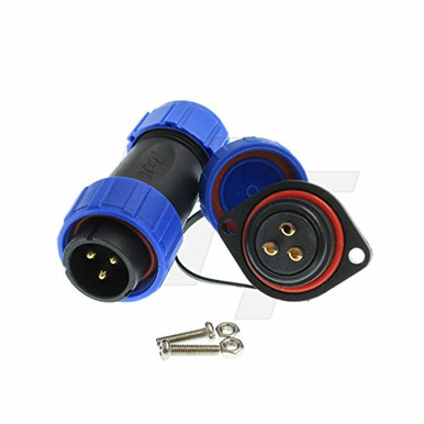 HangTon HE21 3 Pin Waterproof Power Connector 30Amp Male Plug Female ...