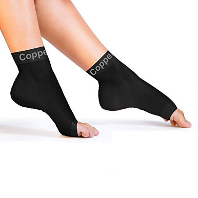 Copper Compression Recovery Foot Sleeves - Ankle and Plantar Fasciitis ...