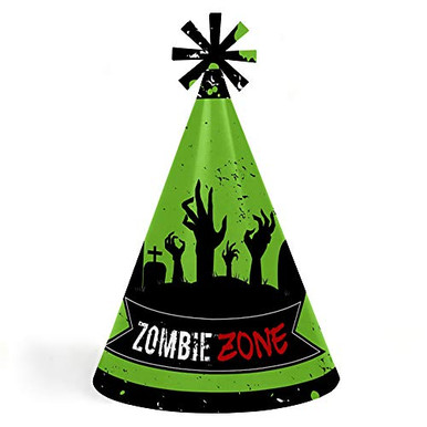 Zombie Zone - Cone Happy Birthday Zombie Crawl Party Hats for Kids and ...