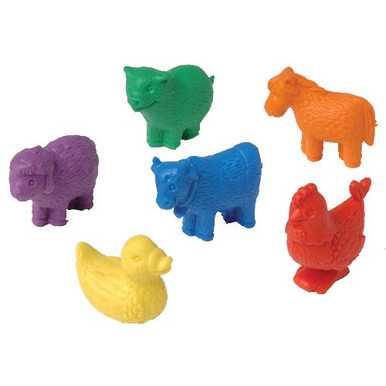 Constructive Playthings Farm Animals Classify and Count 72 pc. Set with ...