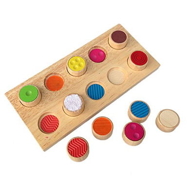 Sensory SEN Montessori Tactile Touch & Match Sensorial Wooden Material ...