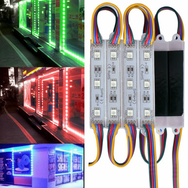 20FT Waterproof Colorful 5050 3 LED Light Module 12V RGB 120 LEDs With ...