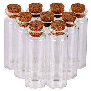 MaxMau 24 Sets 15ml Small Mini Glass Bottles with Cork Stoppers Tiny ...