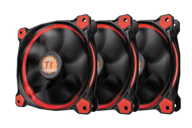 Thermaltake Riing 12 High Static Pressure Circular Ring Red LED Case ...