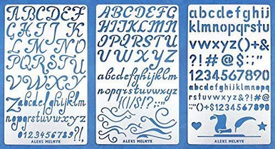 Aleks Melnyk #34 Metal Journal Stencils/Alphabet Letter Number, ABC ...