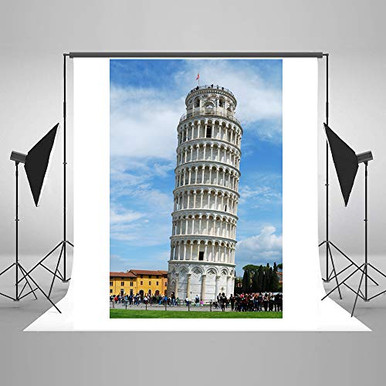 Architectural Landscape Backdrop For Italy 5X7ft Leaning Tower of Pisa ...