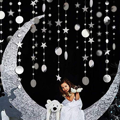 Bling bling Silver Twinkle Star Garland Streamer Kit for Party ...