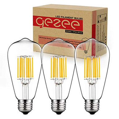 GEZEE 10W Edison Style Vintage LED Filament Light Bulb, 100W ...