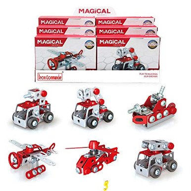 IRON COMMANDER Mini Erector Set Metal Building Set, Various Vehicles ...