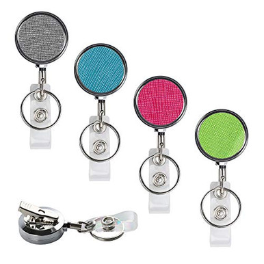 Teskyer Professional Retractable ID Card Badge Holder Reel with 360 ...