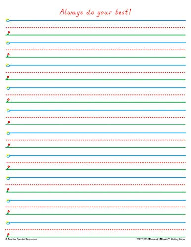 Teacher Created Resources Smart Start 1-2 Writing Paper: 360 Sheets ...