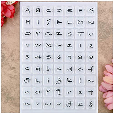 Kwan Crafts Capital Lower Case English Alphabet Letters Numbers Clear ...