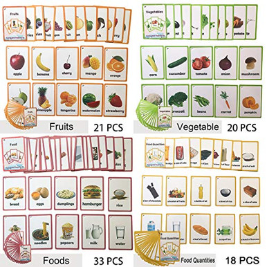Richardy Fruits/Vegetable/Foods/Food Quantities English Flash Cards ...