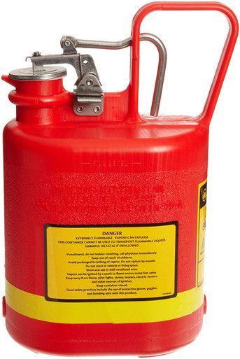 Justrite 14160 Type I Polyethylene Safety Can with Stainless Steel ...