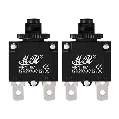 uxcell 2Pcs Thermal Overload Protector AC 125/250V 15A Push Button ...