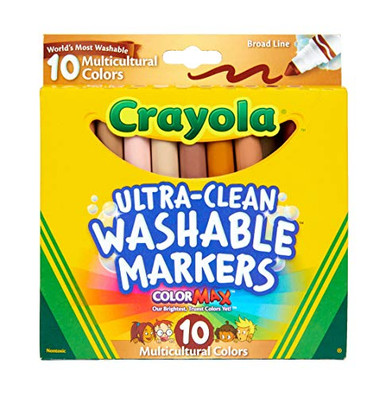 Crayola Ultraclean BL Multicultural Markers (10 Count ...