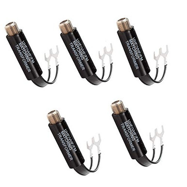 Balun Transformer, Ancable 5-Pack Indoor F Female 75 Ohm to 300 Ohm UHF ...