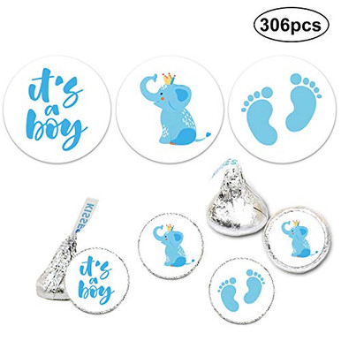 It's a Boy Chocolate Drop Label Stickers, Blue It's A Boy Baby Shower ...