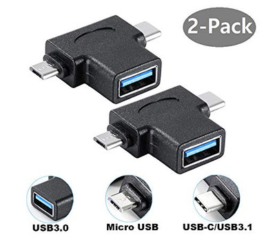Micro USB and USBC to USB 3.0 OTG Adapter USB Type C 2 in 1Converter ...