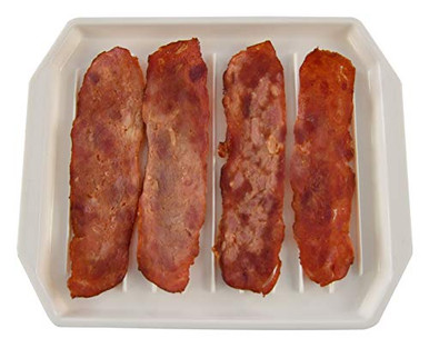 HOME-X Microwaveable Bacon Tray, Bacon Serving Dish - Warehousesoverstock