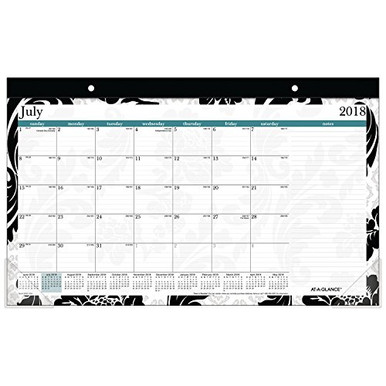 AT-A-GLANCE 2018-2019 Academic Year Desk Pad Calendar, Compact, 17-3/4 ...