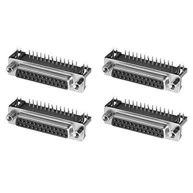 uxcell D-sub Connector Female Socket 25-pin 2-Row Right Angle Port Terminal Breakout for ...