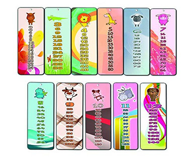 Skip Counting and Multiplication Table Cards (2 Sets) Chart Bookmarks ...