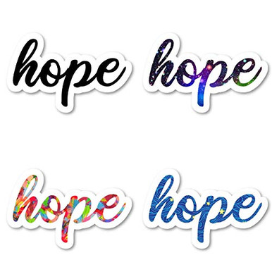 Hope Sticker Pack Inspirational Quotes Stickers - 4 Pack - Laptop ...