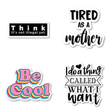 Be Cool Funny Sticker Pack Funny Stickers - 4 Pack - Laptop Stickers ...