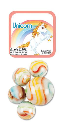FS USA Glass Mega Marbles Unicorn Game Net Set (25 Piece ...