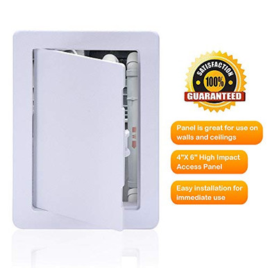 Suteck 4 x 6 Inch White Access Doors, Reinforced Hinged Access Panel ...