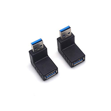 Tulead Right Angle USB 3.0 Adapter 90 Degree Coupler Male to Female ...