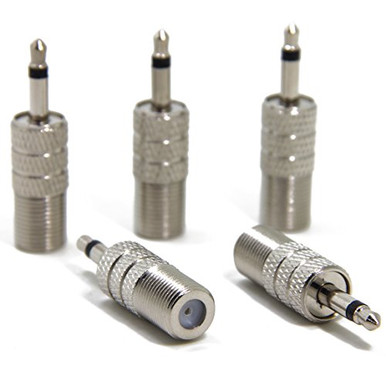 Ancable 5-Pack 3.5mm 1/8-inch Mono Male to F-pin Female Coaxial Cable ...