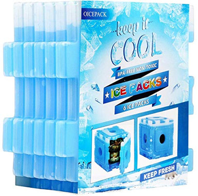 OICEPACK Ice Packs For Lunch Box Blue,Coolers Reusable Ice Pack,Freezer ...