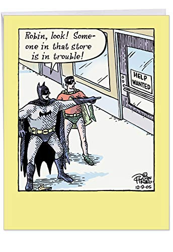 Superhero Help Wanted Happy Birthday Card with Envelope (Letterhead 8.5 ...