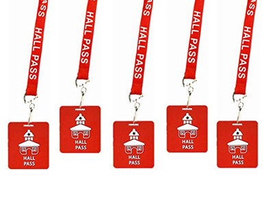 Hall Pass Lanyards with Card Passes,Unbreakable School Classroom Passes ...