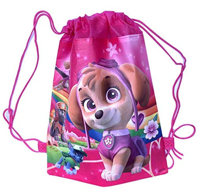 Pink Everest Skye Party Bags for Kids Girls Paw Petrol Drawstring Bag ...