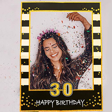 LaVenty Black Gold 30th Birthday Party Photo Booth Props 30th Birthday ...