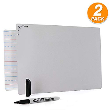 9" X 12" Double Sided Dry Erase Learning Board for Students and ...