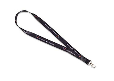 C8 Corvette Next Generation Lanyard - Black with Corvette Script ...