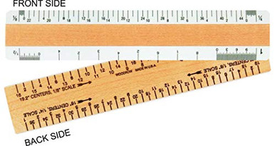 Woodrow 6" Architectural 2 Bevel Wood Ruler w/Joist Scale ...
