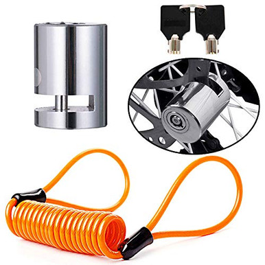 BUENNUS Portable Motorcycle Disc Lock,Anti Theft Disk Brake Lock with ...