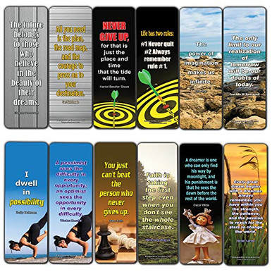 Motivational Quotes to Help You Achieve Your Dreams Bookmarks (60-Pack ...