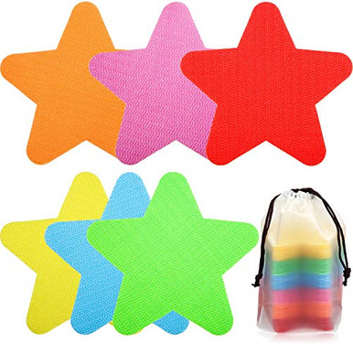 48 Pieces Stars Shape Carpet Spot Markers 4 Inch School Teachers ...