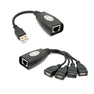 CY USB Keyboard Mouse Over RJ45 CAT5E CAT6 Cable Extension Extender 4 ...