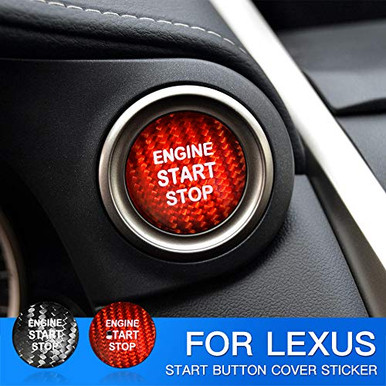 AIRSPEED Carbon Fiber Car Engine Start Button Sticker for Lexus IS250 ...