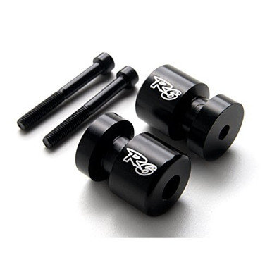 Krator SA003-B Black Swingram Spool Slider (Yamaha Engraved R6S R1 FZ1 FZ6 VMAX XV250 and More ...