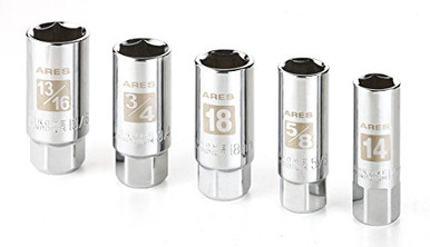 ARES 70011 | 5 pc. High Visibility 3/8-inch Drive SAE & Metric Spark ...