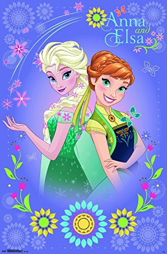Trends International Frozen Fever Anna & Elsa Wall Poster 22.375" x 34 ...
