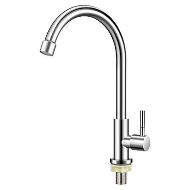 Stainless Steel Kitchen Faucet Single Handle Single Hole High Arc Cold ...